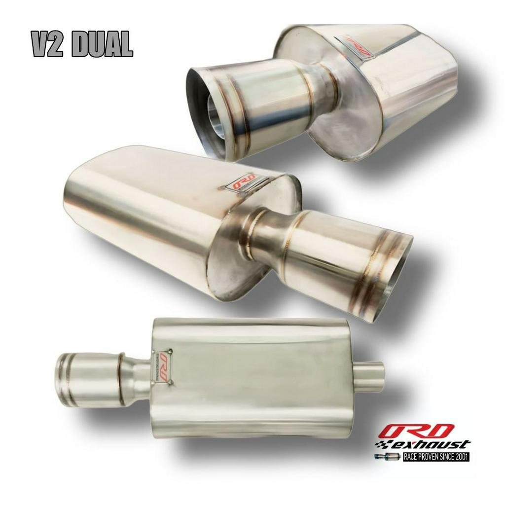 Jual ORD V2 Dual Muffler Knalpot Racing Mobil with DB Killer : Bass dan ...