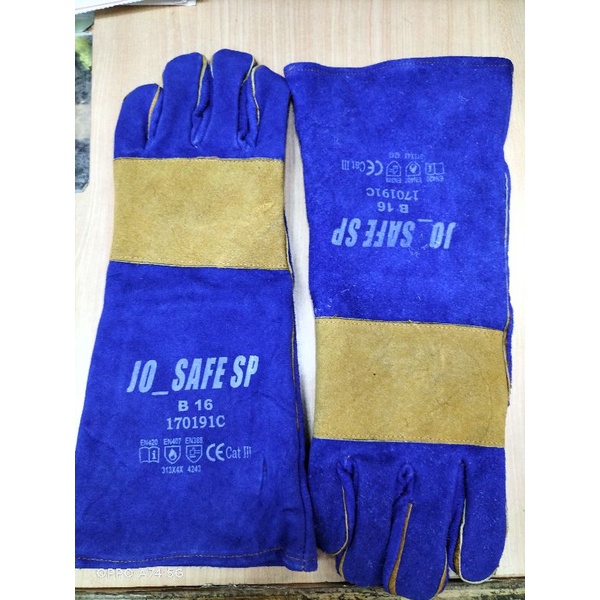 Jual SARUNG TANGAN LAS MERK JO SAFE SP 16" | Shopee Indonesia