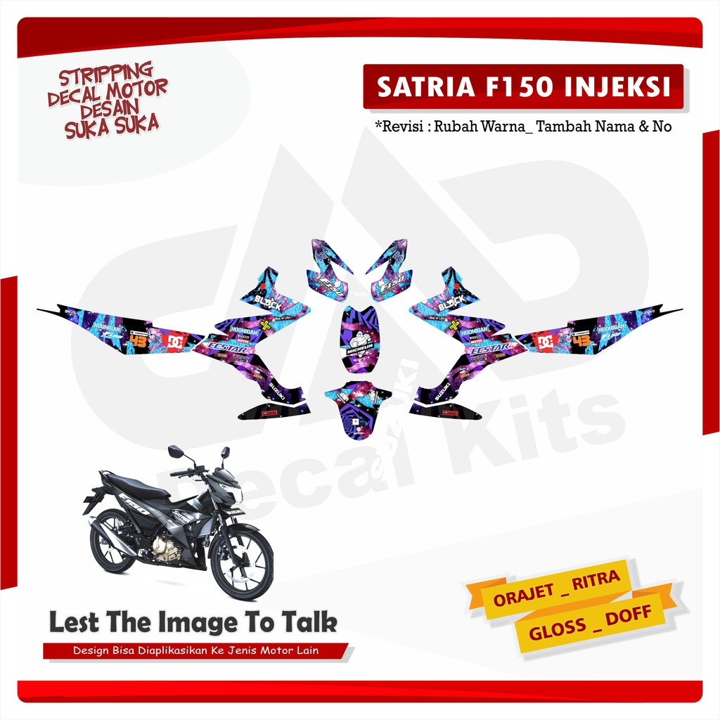Jual DECAL MOTOR FULL BODY STICKER DECAL STIKER SATRIA FU INJEKSI HG ...