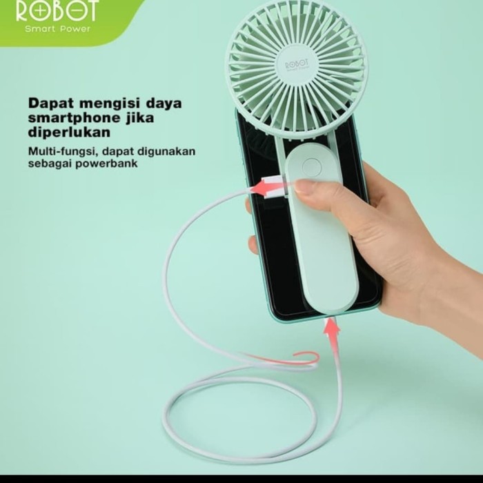 Jual (NEW) Kipas mini Portable Lipat Robot BF11 + powerbank garansi ...
