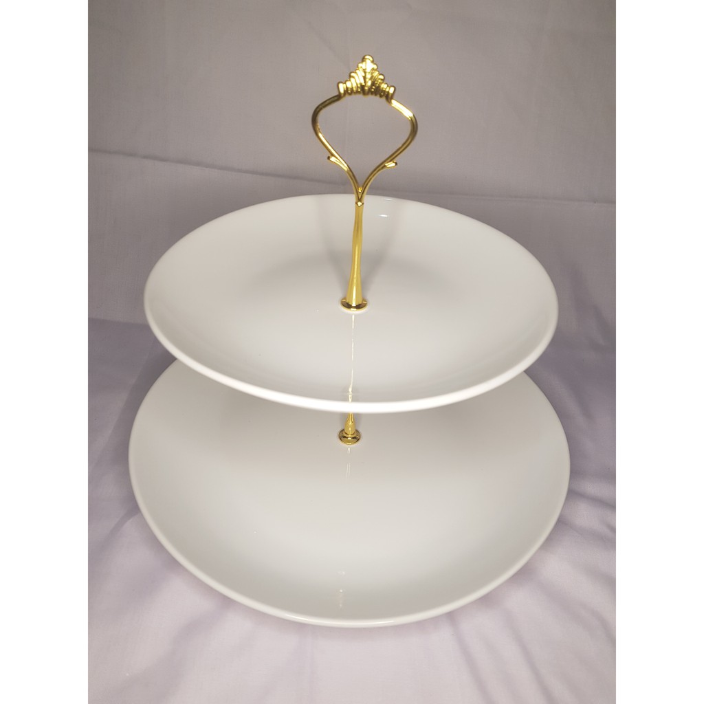 Jual PIRING KERAMIK PIRING SAJI SUSUN 2 CAKE TIER | PIRING SUSUN | CAKE TRAY DUA SUSUN KERAMIK ...