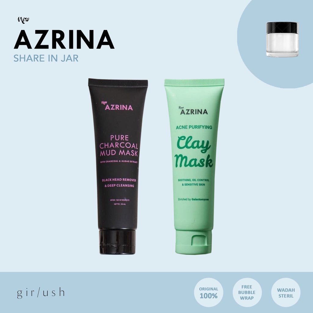 Jual (SHARE) Azrina Acne Purifying Clay Mask Pure Charcoal Mud Mask ...