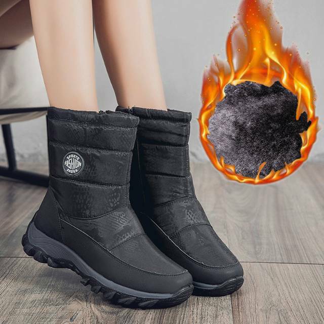 Jual Sepatu Boots Wanita Musim Dingin / Winter Snow Boots 11 | Shopee ...