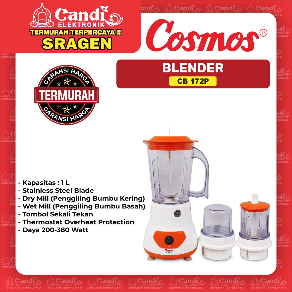 Jual COSMOS Blender 3 In 1 - CB 172P | Shopee Indonesia