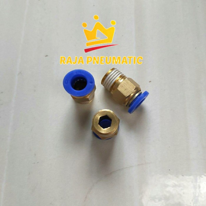 Jual FITTING NEPEL ANGIN LURUS BUAT SELANG 8MM DRAT 1/4 MEREK SNS PC 8 ...