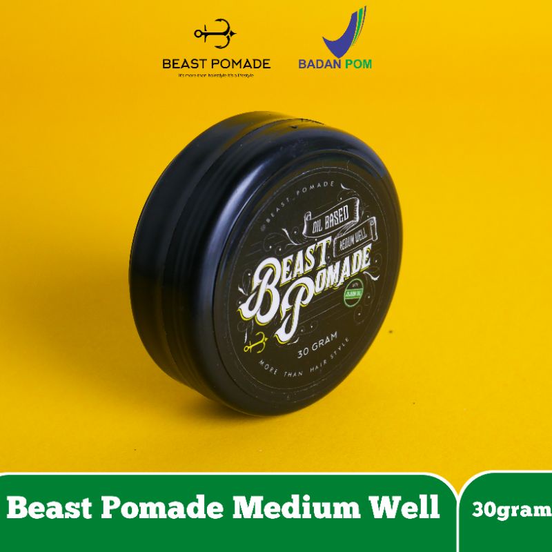 Jual minyak rambut beast pomade medium well 30 gram aroma melon pomade ...
