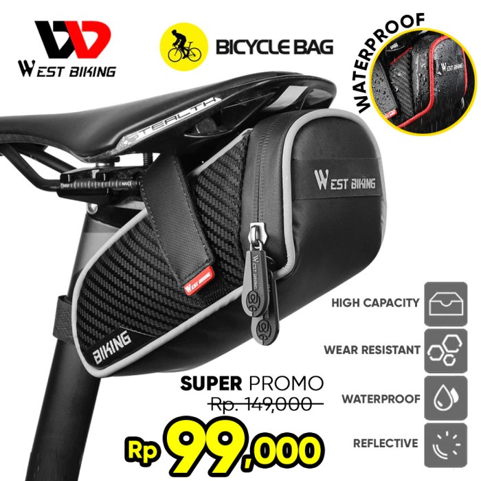 Jual West Biking Tas Sepeda Lipat Roadbike MTB Tas Sadel Reflective B2 ...