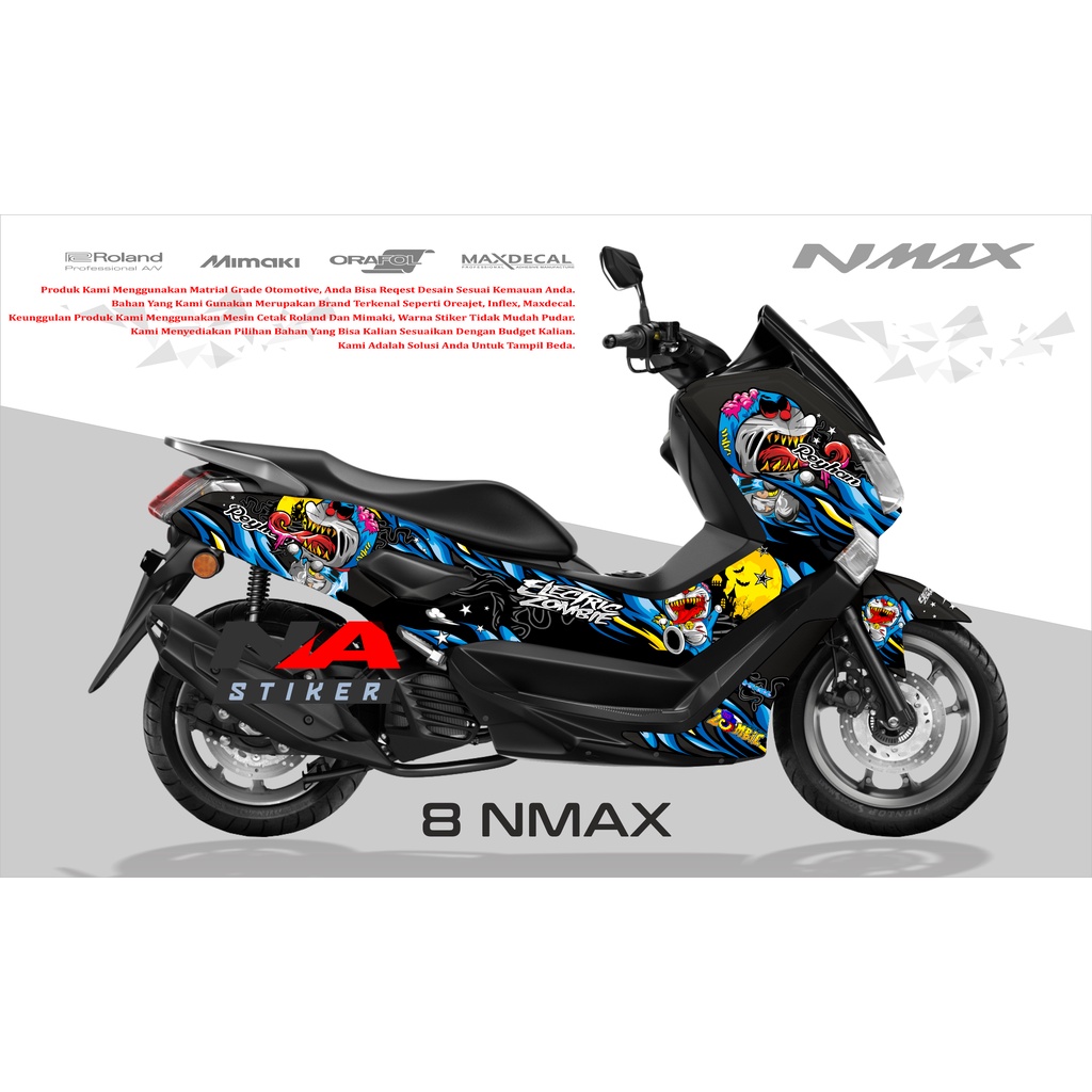 Jual DECAL NMAX 155 LAMA DORAEMON ZOMBIE - DECAL NAMX FULLBODY DORAEMON ...