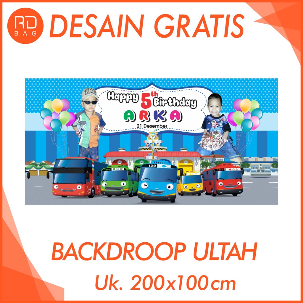 Jual BACKDROOP ULTAH CUSTOM UKURAN 2X1 M | Shopee Indonesia
