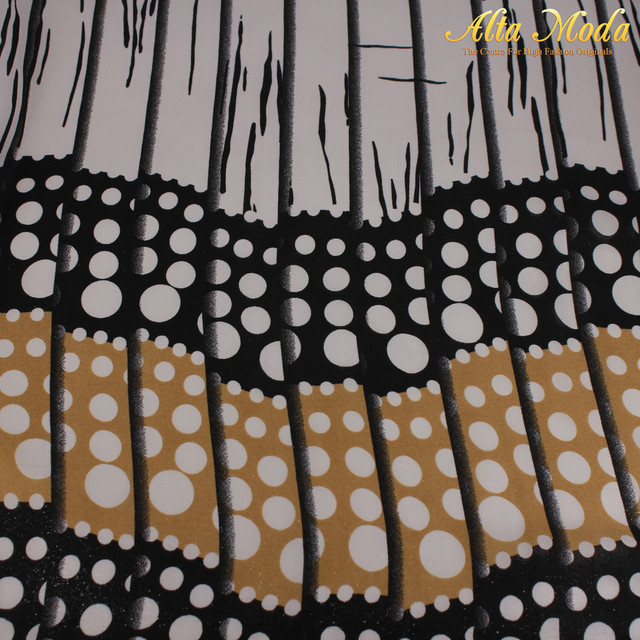 Jual Crepe Heavy Putih Motif Bubble Cream Hitam (Alta Moda) | Shopee ...