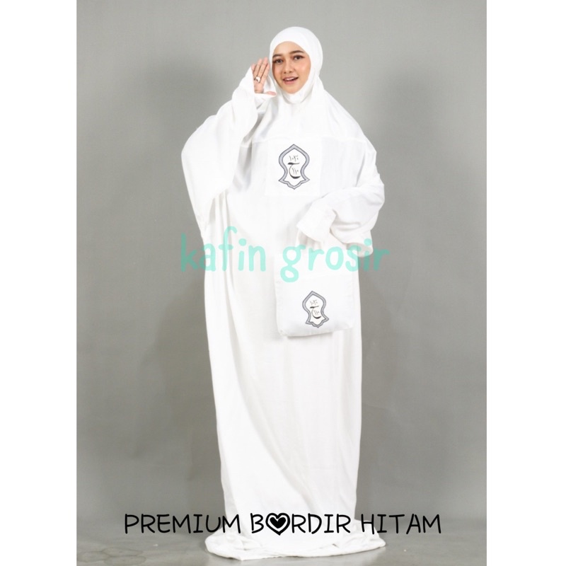 Jual Mukena Terusan Bali Terompah Bordir Polosan Putih Mukenah ...