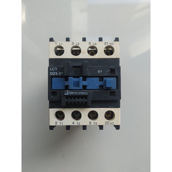 Jual Telemacanique Schneider Contactor LC1 D2501 Coil 220vAC 25A Load ...