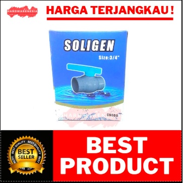 Jual Stop Kran SOLIGEN 3/4" / Ball Valve SOLIGEN PVC 3/4 inci | Shopee ...