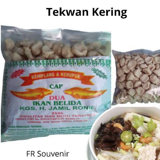 Jual 500 grm Tekwan kering makanan instan Palembang + bumbu / tekwan ...