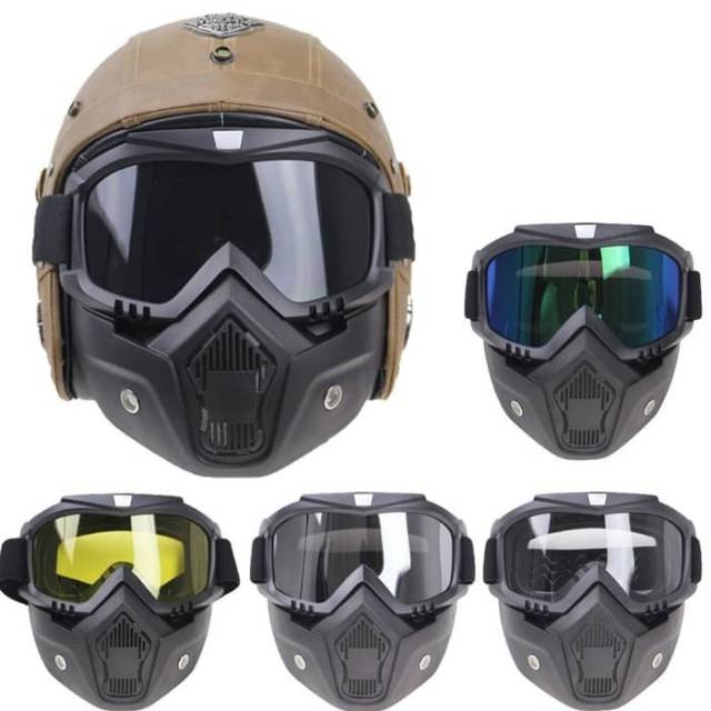 Jual Kacamata Goggles Mask Motor Retro | Shopee Indonesia