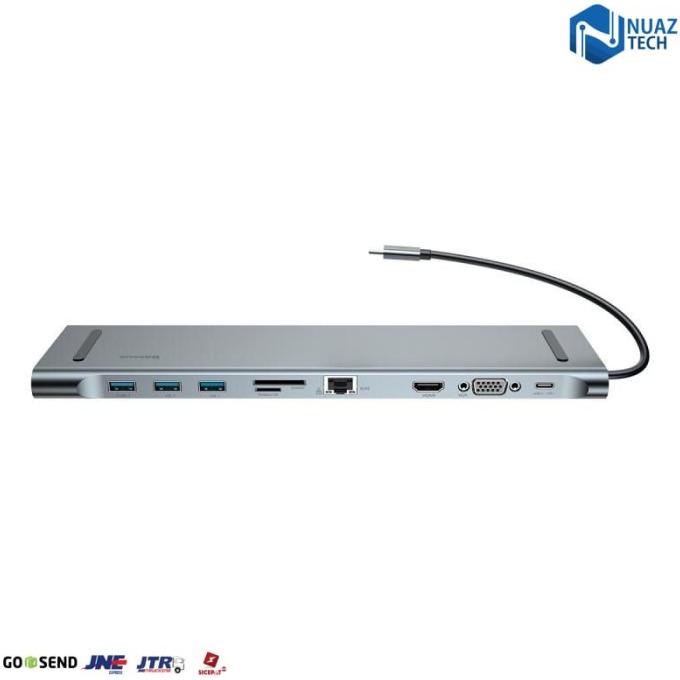 Jual All In One Usb Type C Lan Adapter+Hdmi+Vga+Card Reader+Usb Hub 3 ...