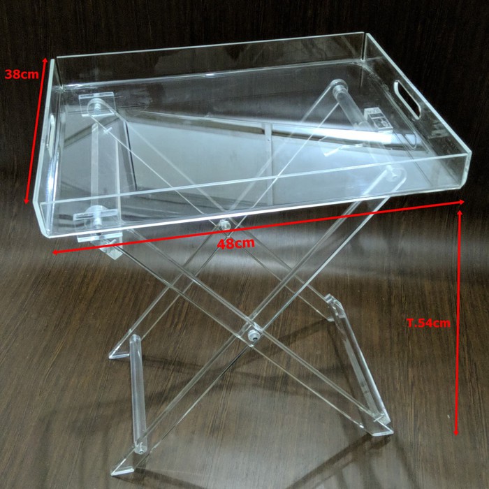 Jual acrylic meja lipat / meja lipat acrylic / acrylic meja display ...