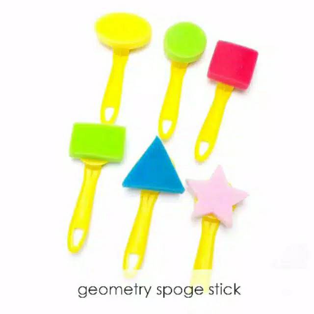 Jual Geometri sponge stick / kuas Lukis Spons stempel melukis | Shopee ...