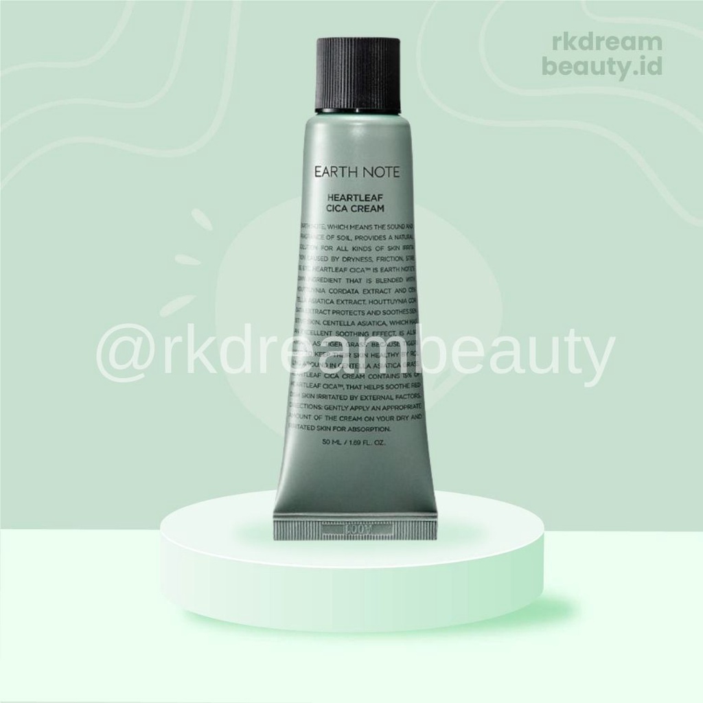 Jual EARTH NOTE Heartleaf Cica Cream 50ml | Shopee Indonesia