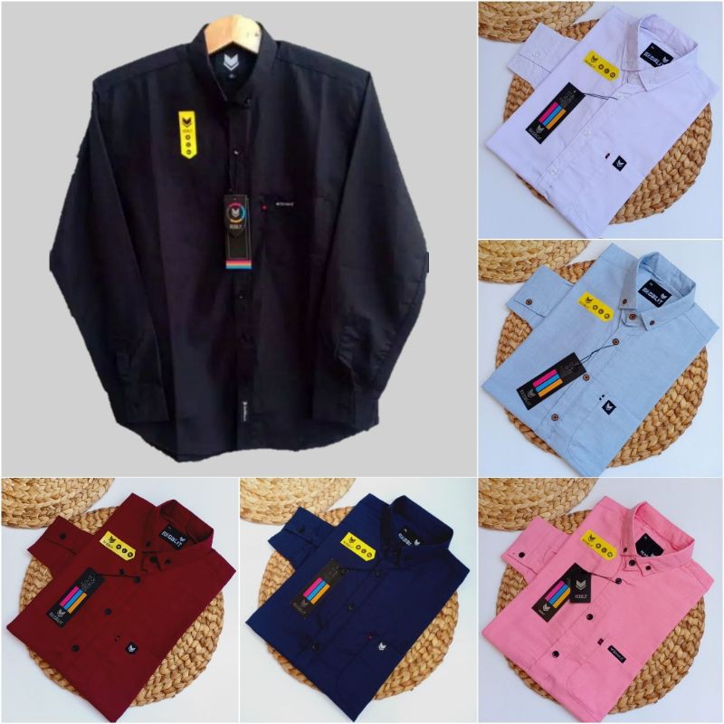 Jual KEMEJA POLOS LENGAN PANJANG - HEM POLOSAN FORMAL KASUAL KULIAH ...