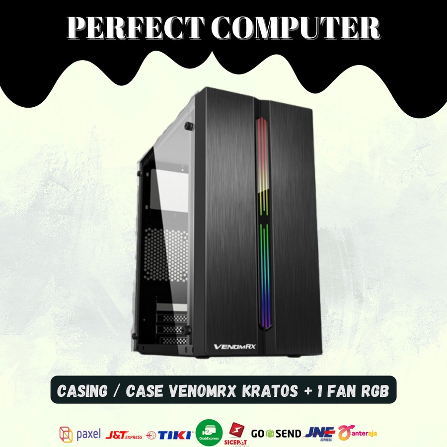 Jual Casing computer Case VenomRX Kratos + 1 Fan RGB | Shopee Indonesia