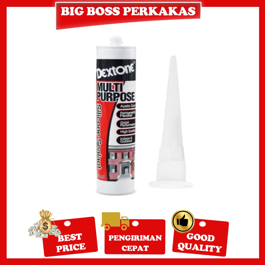 Jual Dextone Silicone Sealant /DEXTONE Lem Silikon / Multi Purpose (300ml) | Shopee Indonesia