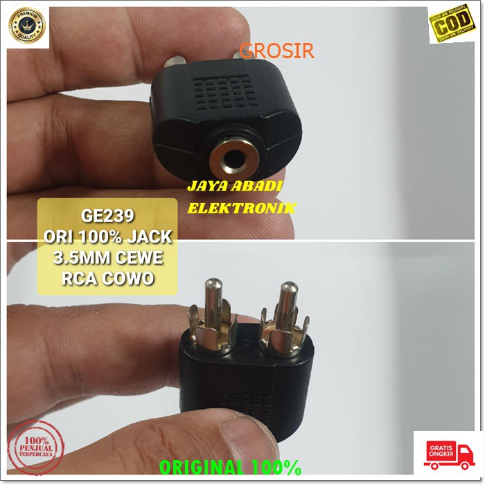 Jual G239 ORIGINAL JACK RCA COWO DAN RCA CEWE ADAPTER KONEKTOR ...