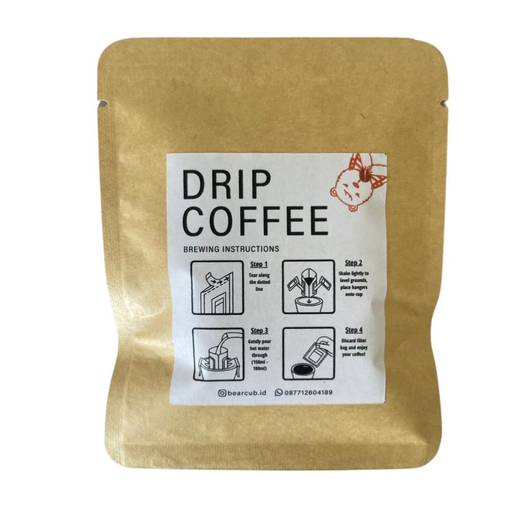 Jual BearCub Coffee Drip Sachet / Kopi Sachet dengan Saringan Ampas ...