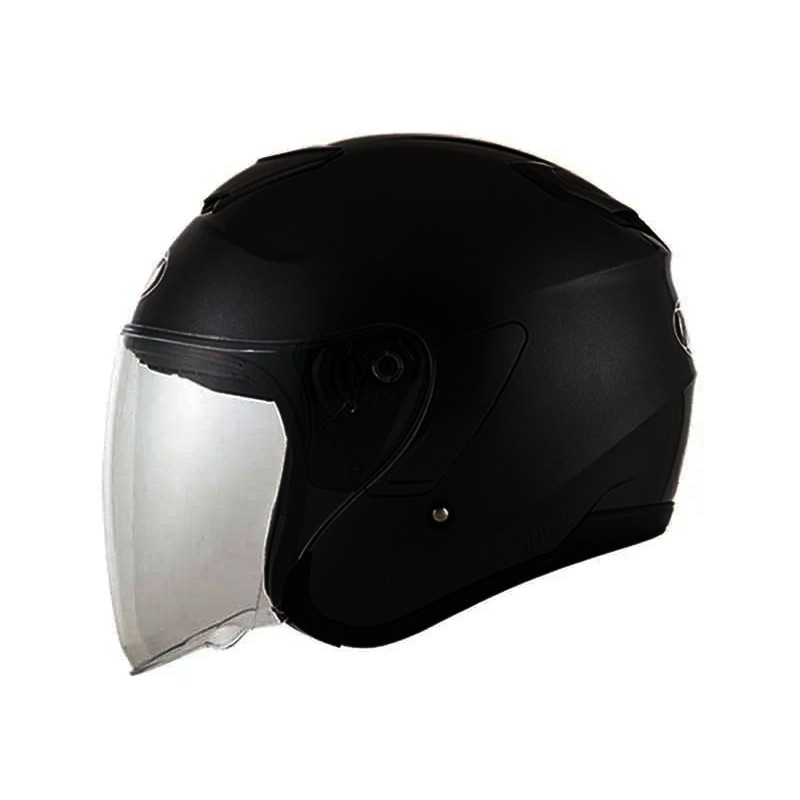 Jual Helm KYT Kyoto R Solid - Black Doft | Shopee Indonesia
