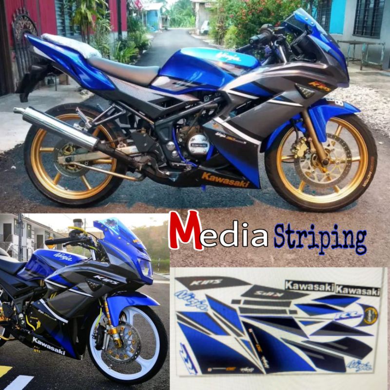 Jual Sticker Striping Ninja RR NEW 2014 Anniversary (Biru - Silver ...