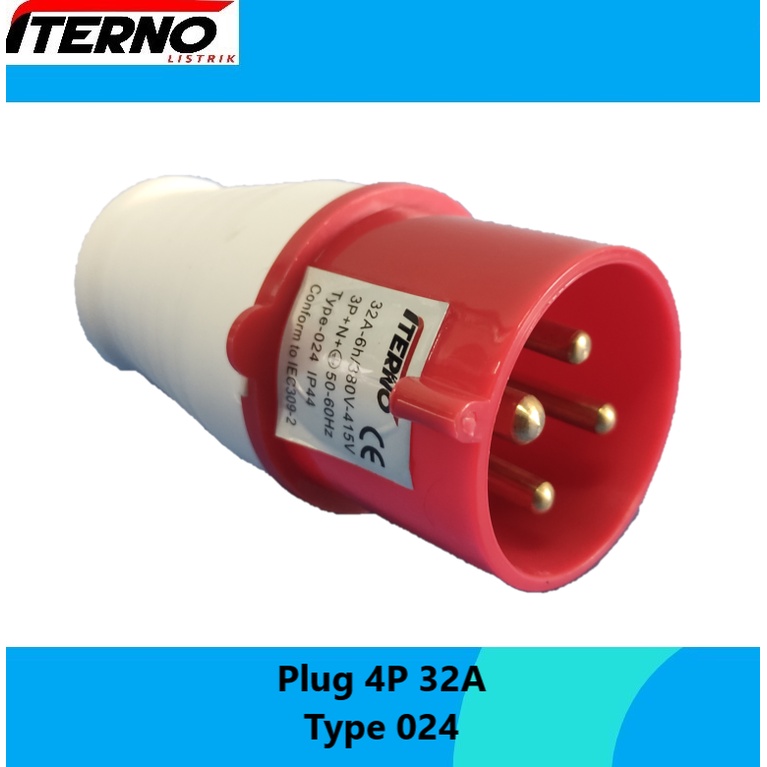 Jual Plug 4P 32A IP44 Iterno | Shopee Indonesia