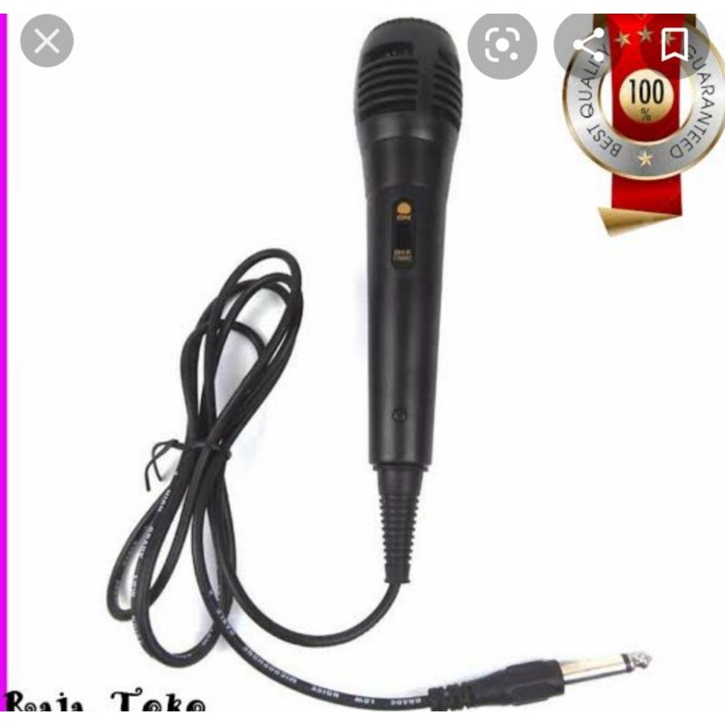 Jual Microphone Colokan Kecil DYNAMIC mic Kabel Karaoke Microfon Switch ...