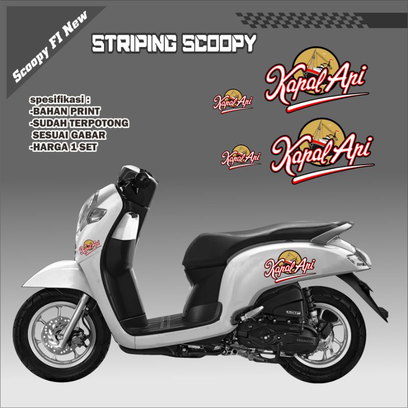 Jual striping scoopy motif kapal api stiker kapal api | Shopee Indonesia