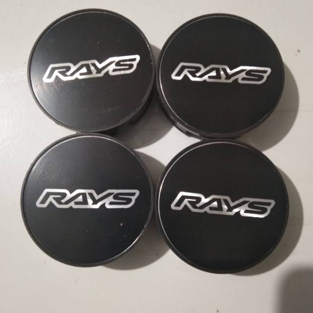 Jual Dop center velg logo RAYS. Variasi Honda jazz Hitam. Diameter 5 ...