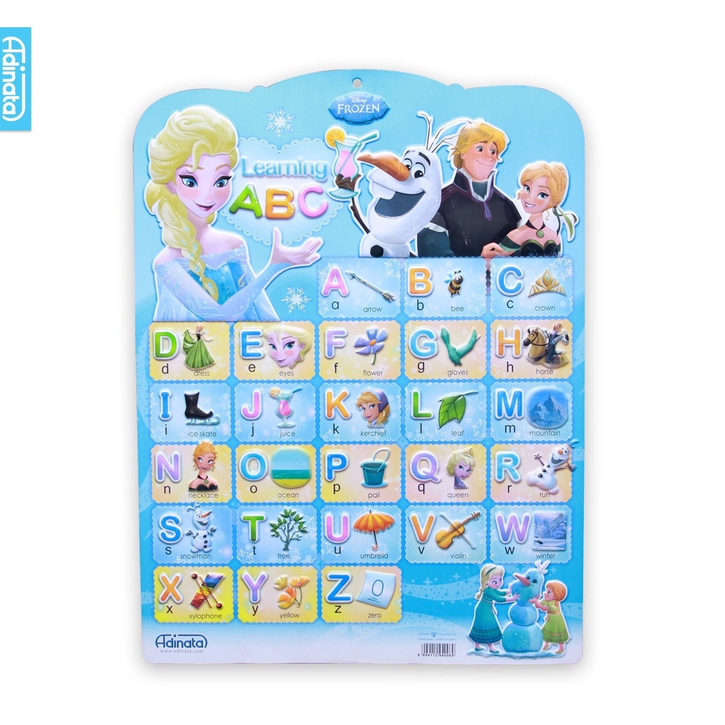 Jual Poster Educational Chart Besar: ABC Frozen / Edukasi / Adinata ...