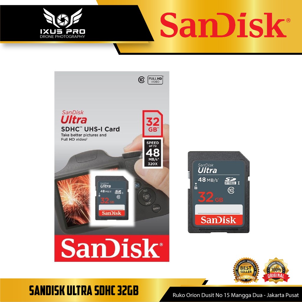 Jual SanDisk Ultra SDHC Card 32GB 48MB/s class 10 - Memory Sandisk SD Card 32GB | Shopee Indonesia