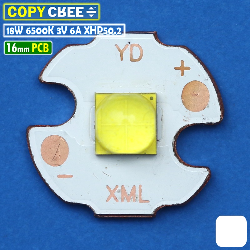 Jual COPY CREE 18W 16mm XHP 502 Putih 6500K 3V XHP50 2 Mata LED Senter ...
