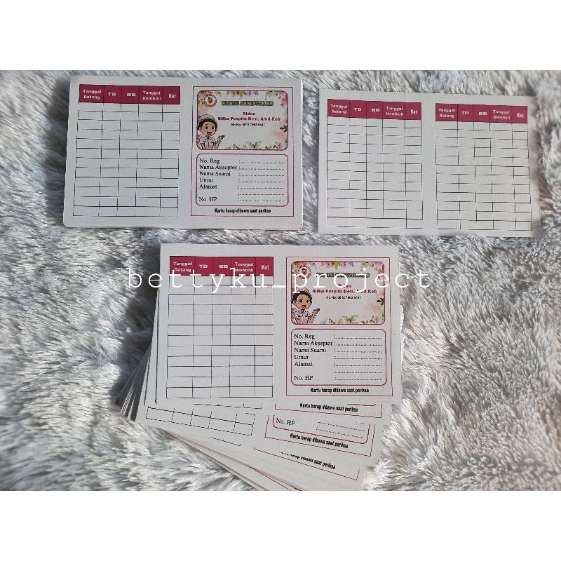 Jual KARTU KB - KARTU AKSEPTOP KB - BIDAN DOKTER KLINIK - (MINIMAL 100 ...