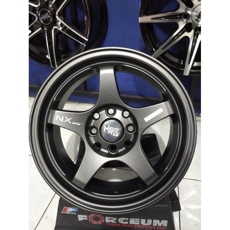 Jual velg mobil hsr murah ring 15 HSR KAILOLO R15 Pcd 4x100 4x114,3 Matt Gunmetal | Shopee Indonesia
