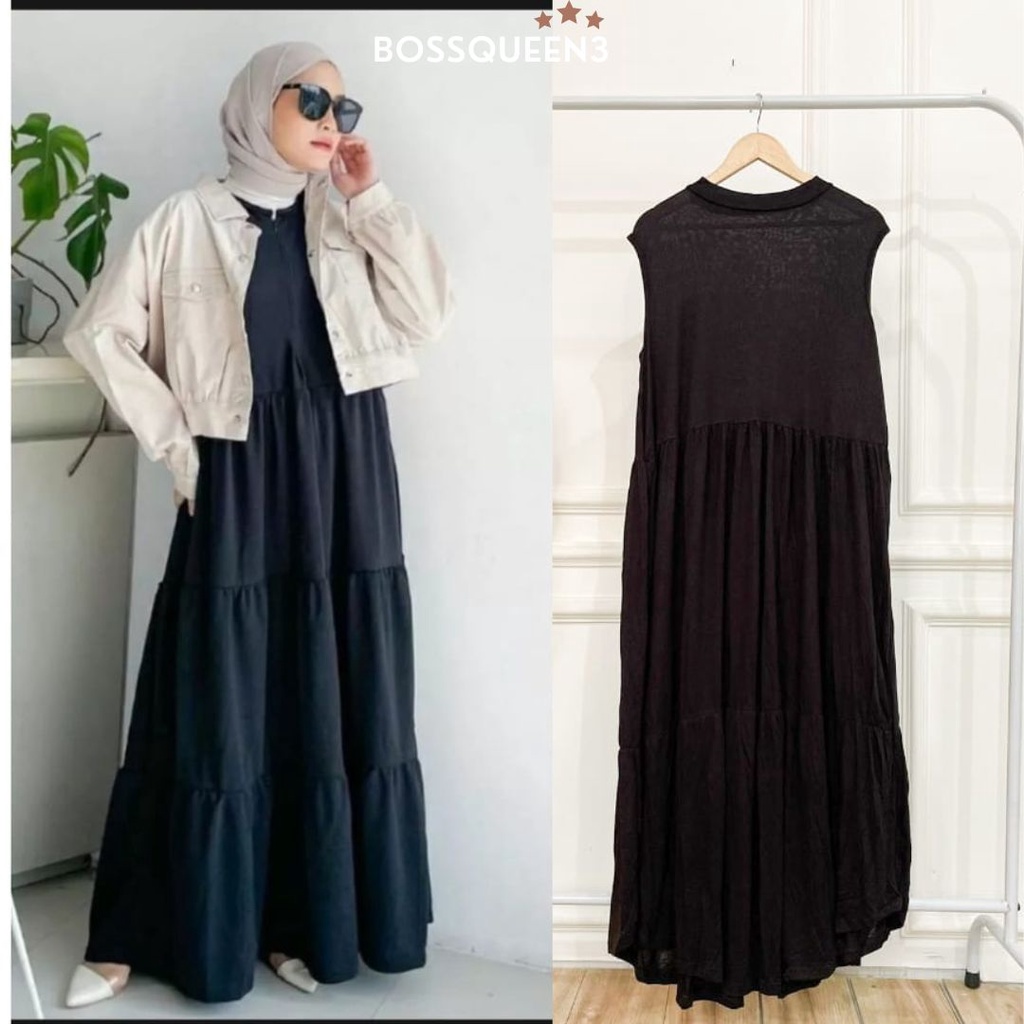 Jual INNER DRESS SUSUN / INNER DRESS BUSUI RAMPEL PREMIUM TANPA LENGAN ...