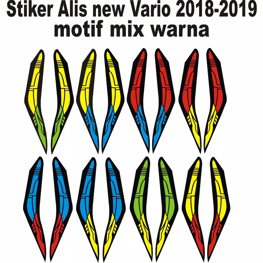 Jual Stiker Mata Vario Striping Motor Vario Sticker Lampu Alis Motor ...