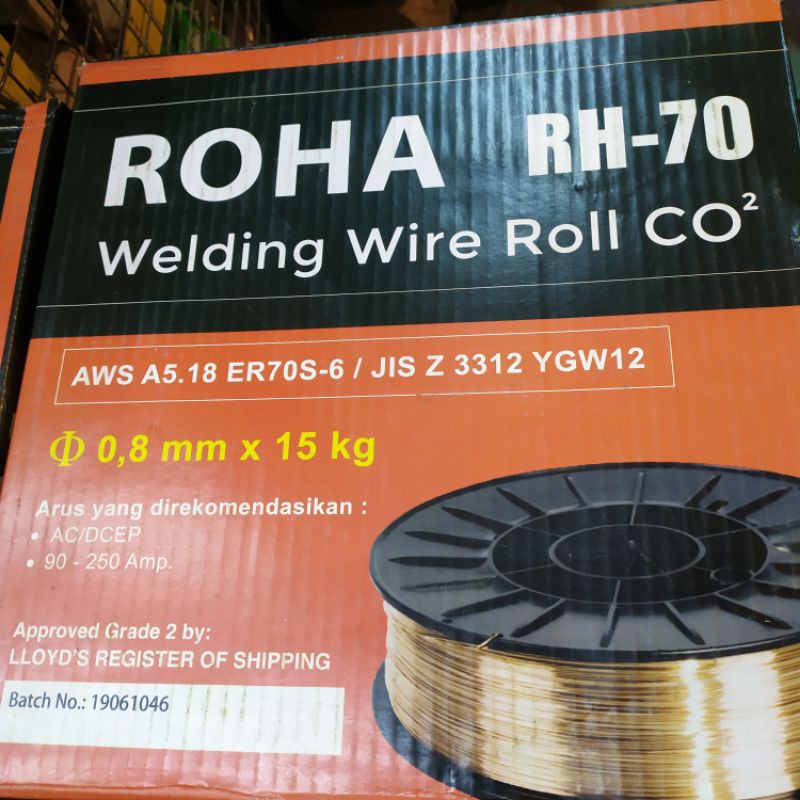 Jual KAWAT LAS CO2 ROHA ER70S-6 0.8MM WELDING MIG WIRE CO ER70S-6 0.8MM | Shopee Indonesia