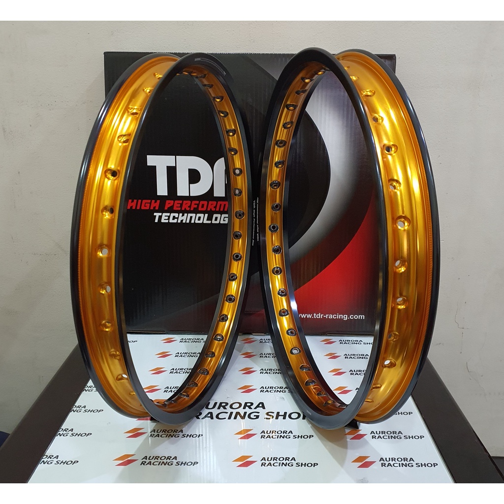 Jual Velg TDR WX Shape Two Tone Set 17 x 140 / 160 Black Gold | Shopee ...