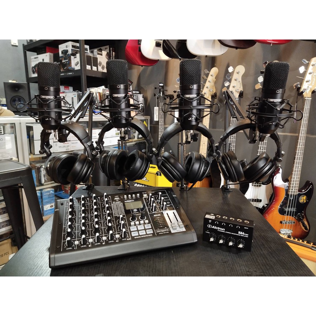 Jual Paket Podcasting 4 Orang Mixer Recording Tech Pro RTX6 Mic X-8 dan ...