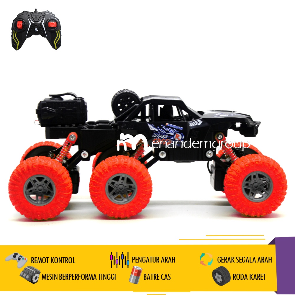 Jual Mainan Mobil Remot Kontrol RC Offroad Climbing 6 Roda 4WD Keluar Uap | Shopee Indonesia