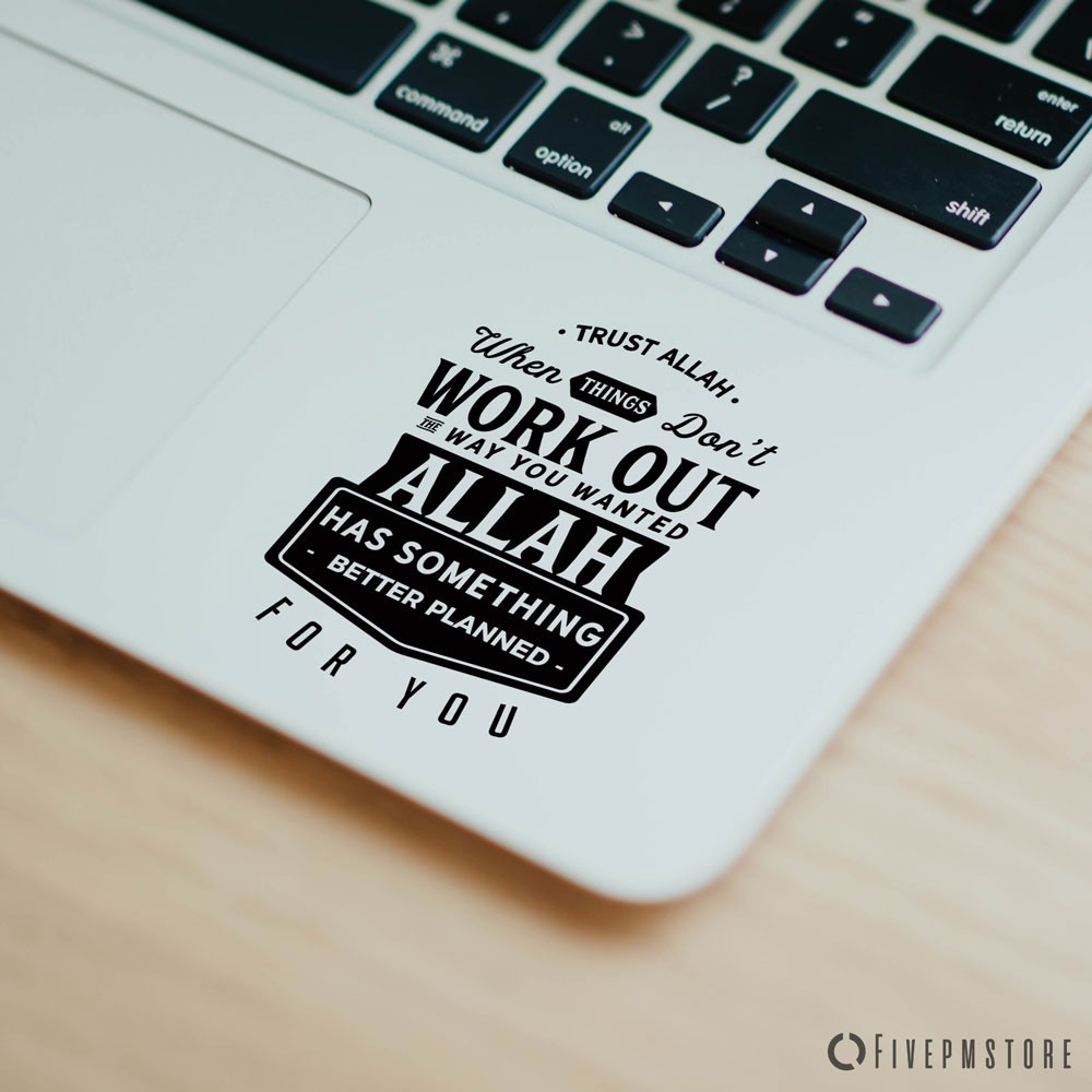 Jual Sticker Trust Allah - sticker quote Islam bisa untuk laptop ...