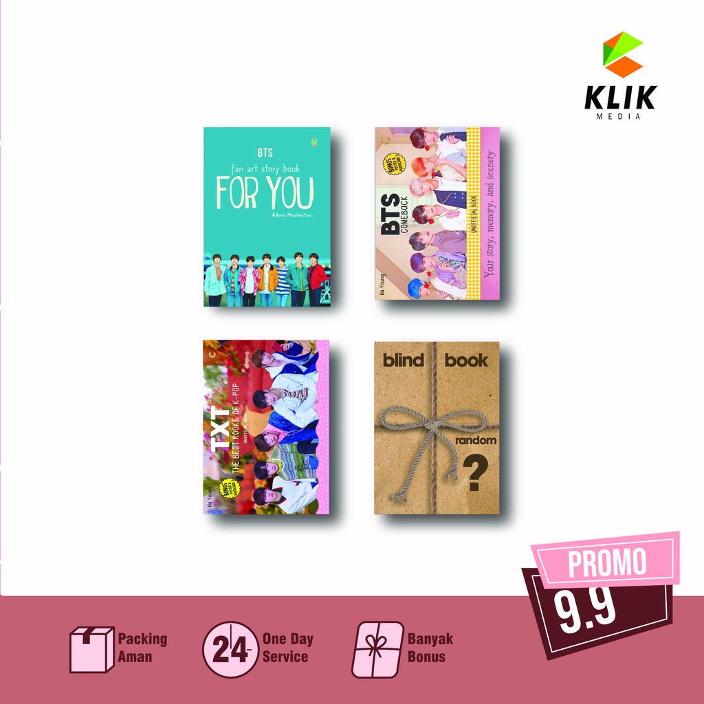 Jual 4 Buku Cuma 99k - Buku KPOP - BTS Fan Art Story Book - BTS ...