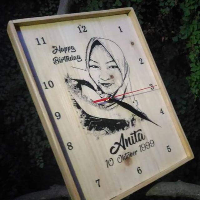 Jual Jam Dinding Custom Siluet Foto ukuran A4 20x30cm | Shopee Indonesia