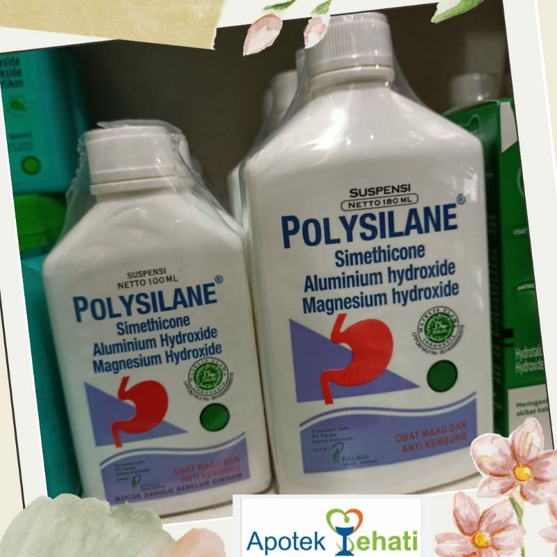 Jual Polysilane Cair 180 mL & 100 mL Obat Maag & Kembung | Shopee Indonesia