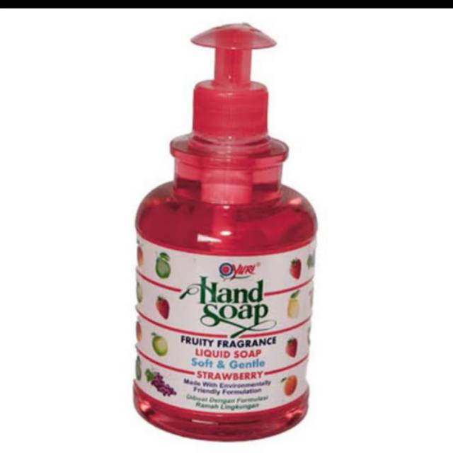 Jual Yuri Hand soap strawberry botol pump 410 ml | Sabun cuci tangan ...